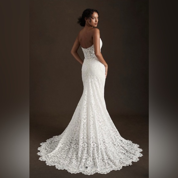 Watters | Dresses | Bhldn Willowy By Watters Strapless Lace Wedding Gown Yesenia | Poshmark